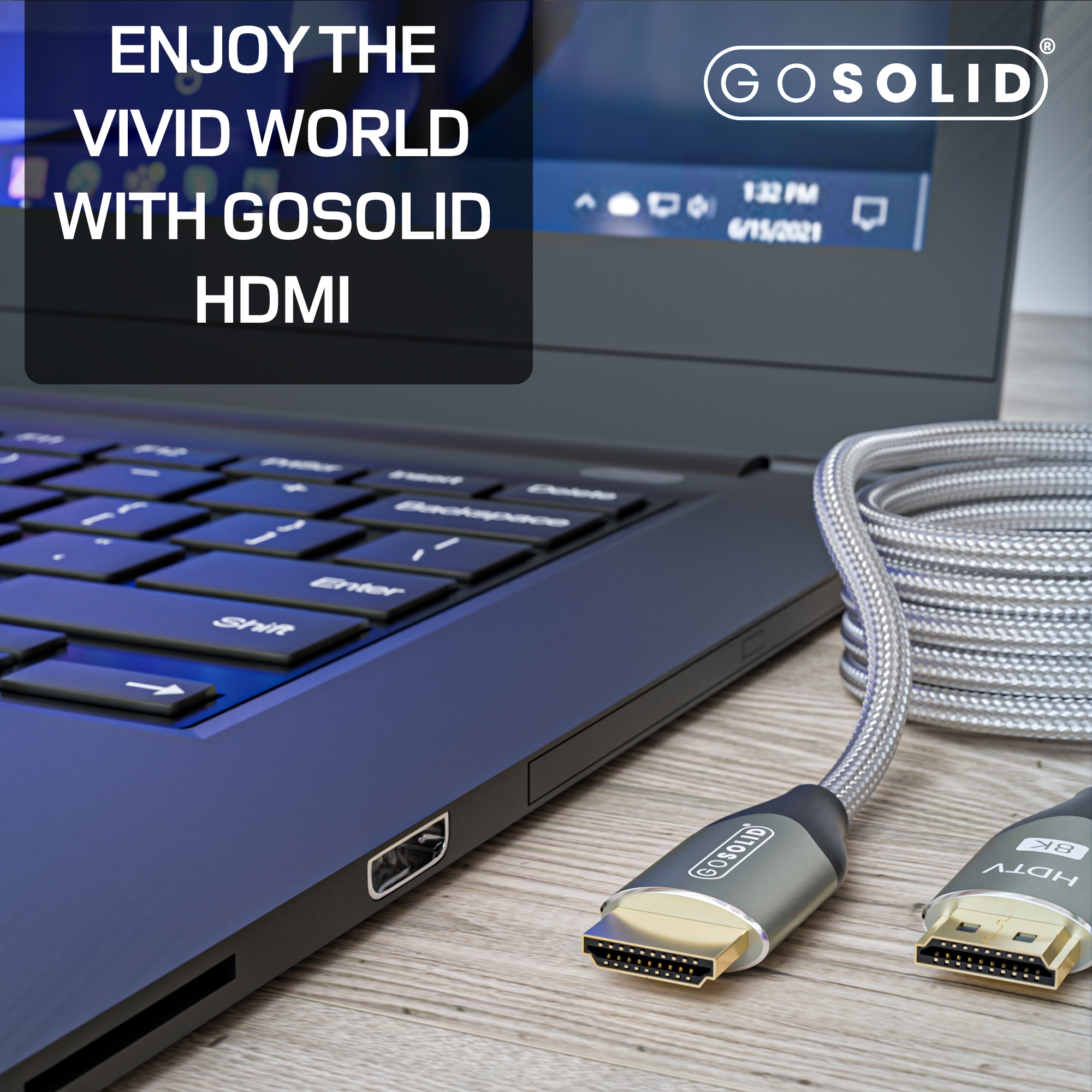 GO SOLID! HDMI 2.1 Kabel 8K 60Hz - 4K 120Hz Geschikt voor PS5/PS4/ Xbox ...